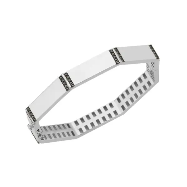 DIME TRIBE Bangle With Diamonds - Silver
