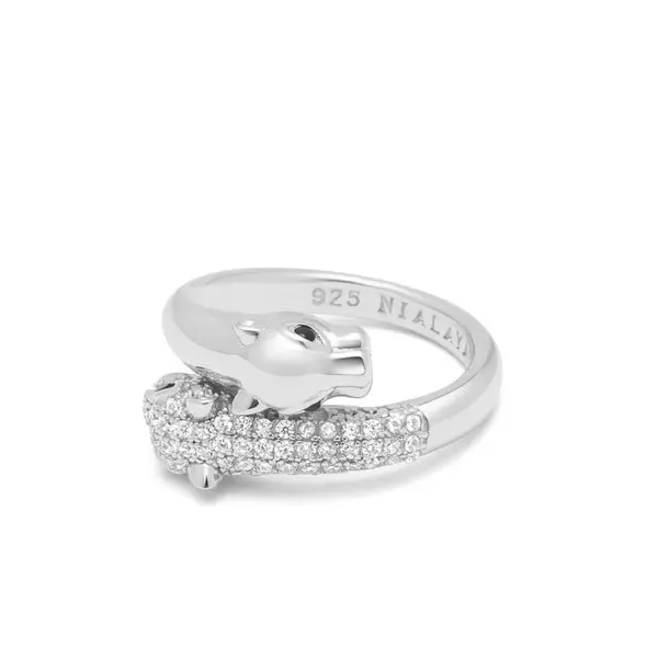 NIALAYA JEWELRY Twisted Panther Ring - Silver