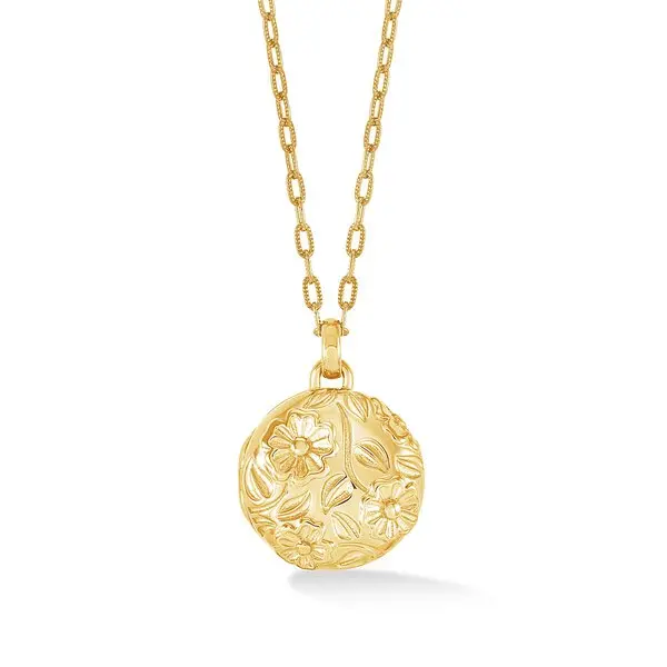 DOWER & HALL Forget Me Not Locket - Gold