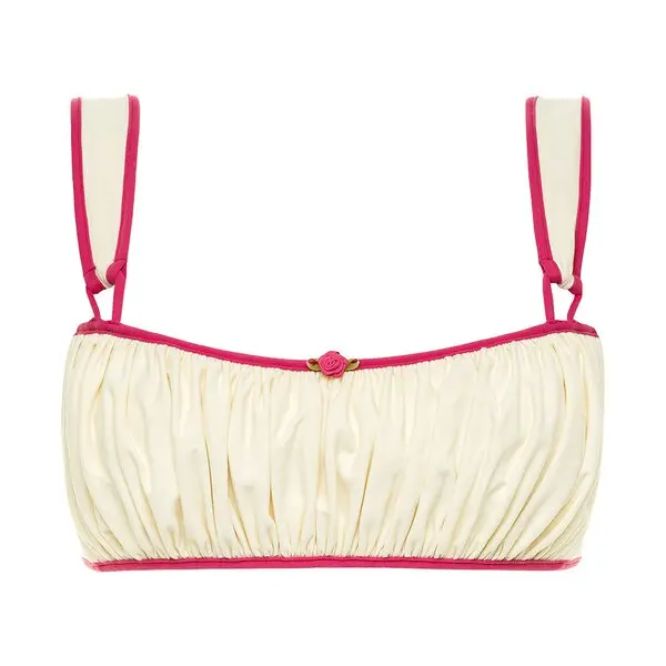 MONTCE Victoria Bandeau Bikini Top - White