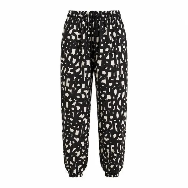 MYSIMPLICATED Numbers Print Recycled Trousers - Brown