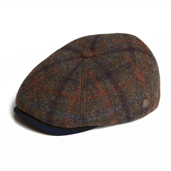 DASMARCA HATS Harris Tweed Wool Cap With Earflaps - Brown