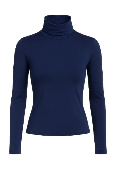 CONQUISTA Jersey Turtleneck Top