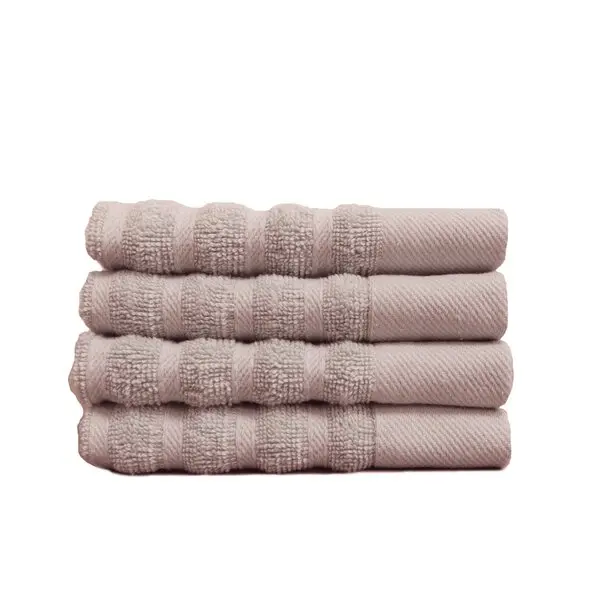 MISONA Organic Cotton Face Cloths Light Grey - Silver