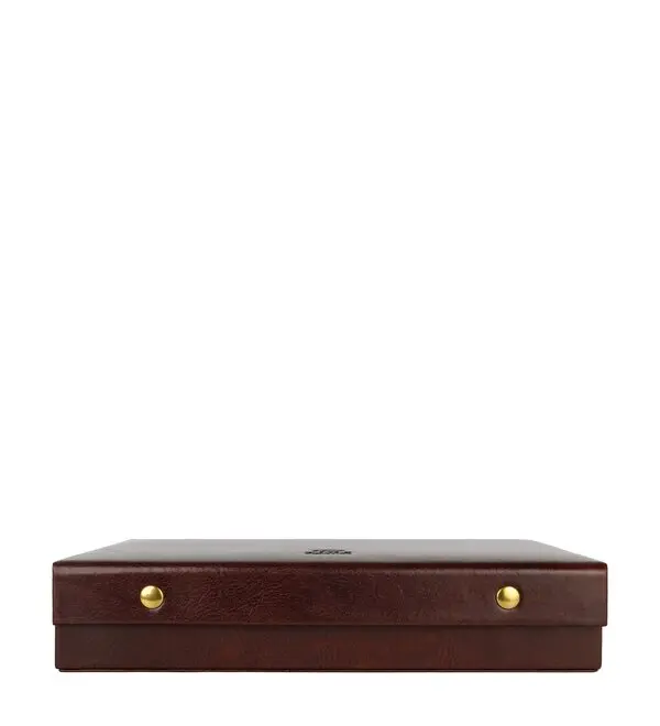 TIME RESISTANCE Leather Jewelry Box - Brown