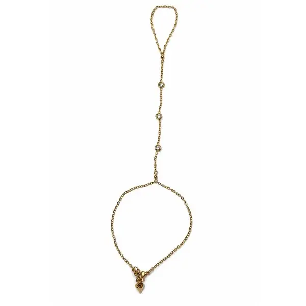JAGGED HALO JEWELRY Margot Hand Chain - Gold