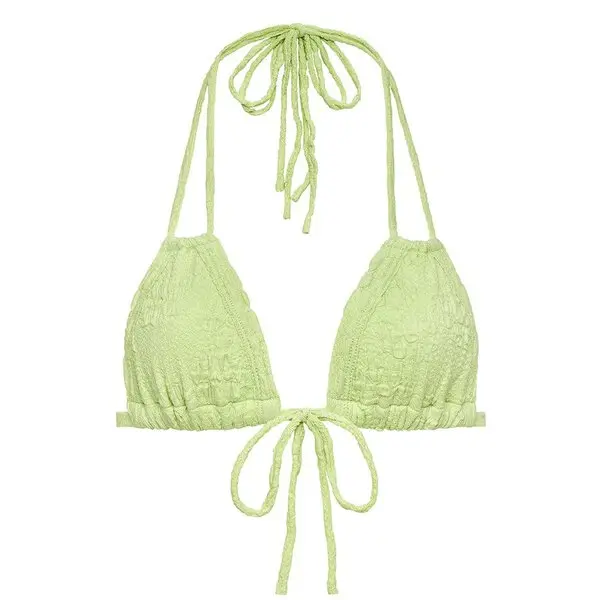 MONTCE Avo Floral Euro Bow Bikini Top - Green