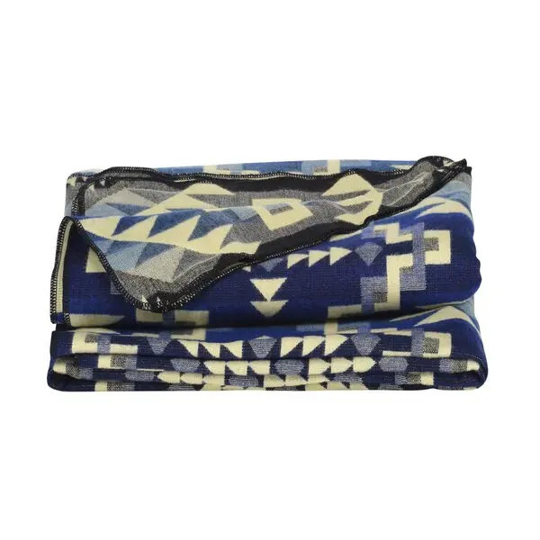 ALPACA LOCA Plaid/throw Native Traveller Alpaca Wool - Blue