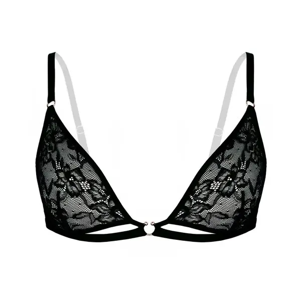 MONIQUE MORIN LINGERIE Hologram Bralette - Black
