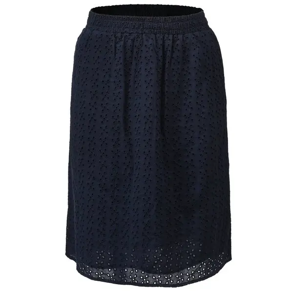 SMART AND JOY Eyelet Cotton Lace Skirt - Blue