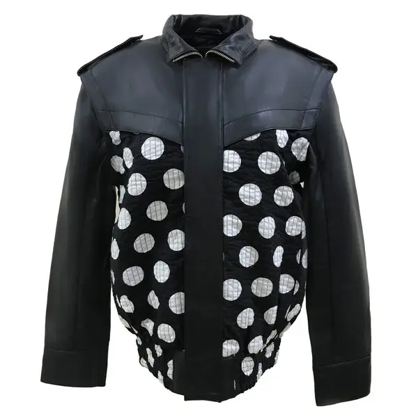 ZASTASTUDIO Orbitar Kantha Stitched Leather Jacket