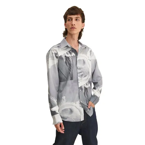 MYSIMPLICATED Long Sleeve Shirt In Recycled Fabric - Grey