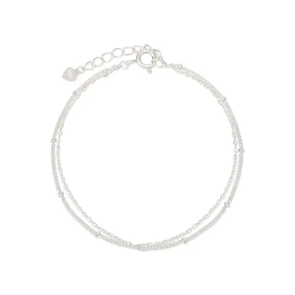 ESTERAH Double Bobble Chain Bracelet - Silver