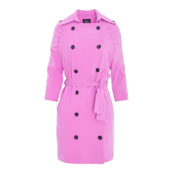 AVENUE N°29 Trench Dress With Raglan Sleeves - Brown