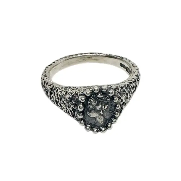 TG-JEWELLERY BY TAMARA GERVASIO Sterling Silver Cameo Ring - Silver/black