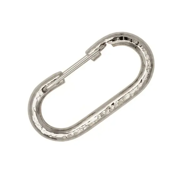 JAREDJAMIN Large Oval Carabiner Clasp - Silver