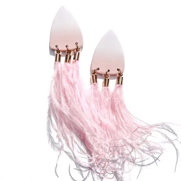 BABALOO JEWELRY Venus Tassel Statement Earrings - Pink