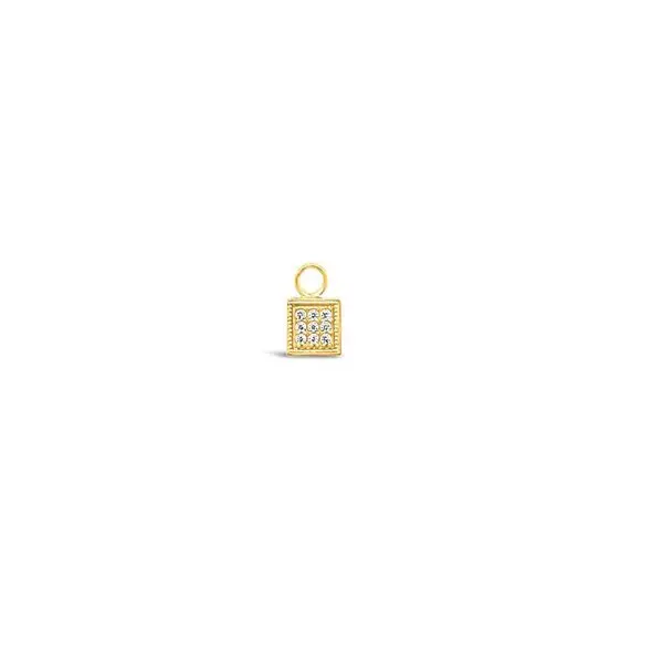 LUTIRO Single Square Cz Charm