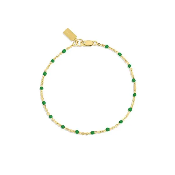 SET & STONES Kaz Bracelet - Gold/green