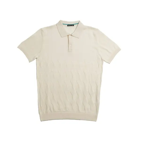 EIGHT X Neutrals Argyle Knit Polo