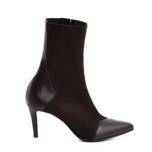 THE 5TH ELEMENT Noire Stretch Leather Slim Boots