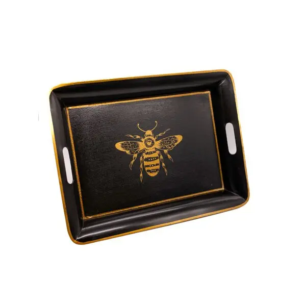 NILA PARMAR DESIGNS Bee Meadow Tray - Black