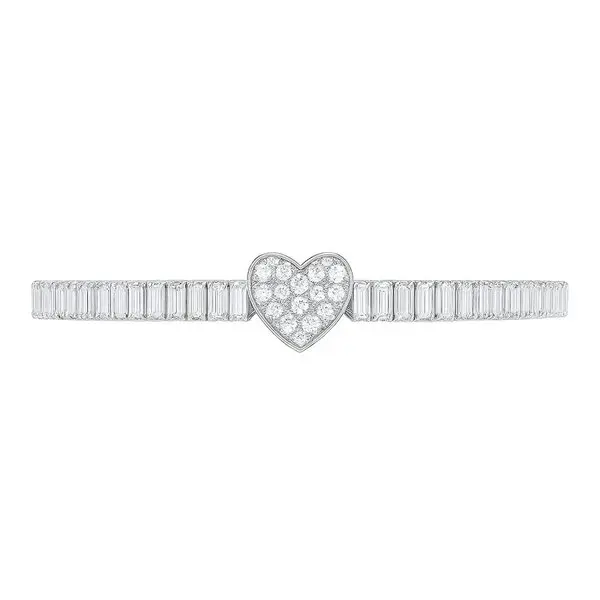 MAISON DE GALA Heart Glow Crystal Bracelet - Silver