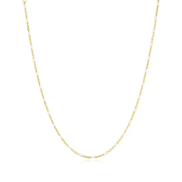 SET & STONES Kaz Necklace - Gold/white