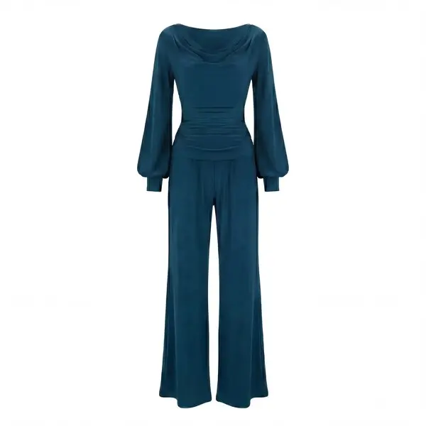 ATOM LABEL Indium Jumpsuit With Bell Sleeves - Green