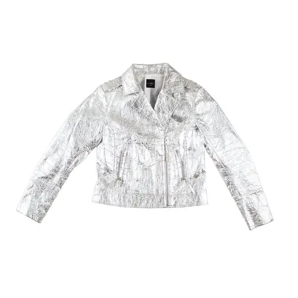 LO NEEL Pineapple Leather Biker Jacket