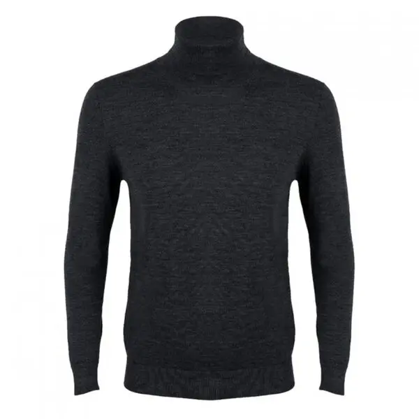 DAVID WEJ Dixon Light Wool Roll Neck Jumper - Grey