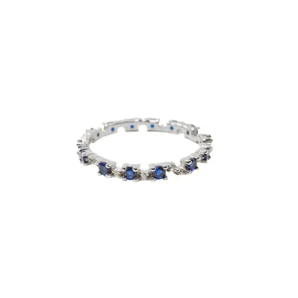 NASI SILVER Nobody's Perfect Eternity Ring - Blue/white