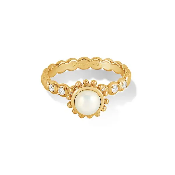DOWER & HALL Anemone Pearl And Diamond Ring - Gold