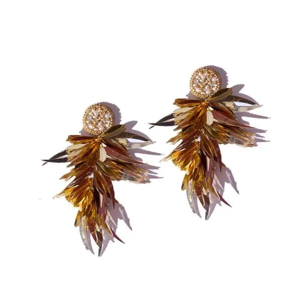 SIMITRI Fringe Earrings - Gold
