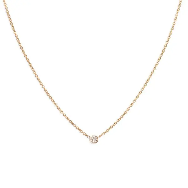 Maya Brenner Designs Diamond Layering Necklace 16 - Rose Gold