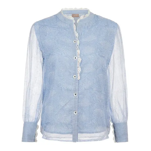 LIMINAL Bloom Blouse - Blue