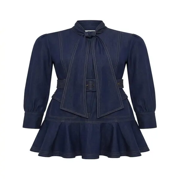 ASHITA FERNANDES Ariya Denim Mini Dress
