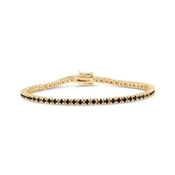 SALLY SKOUFIS Black Diamond Stimulant Bracelet In 18k Gold Vermeil - Black/gold