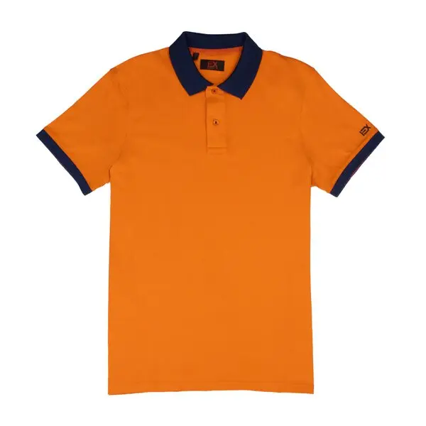 EIGHT X Polo With Double Sided Navy & Purple Grid Print Collar