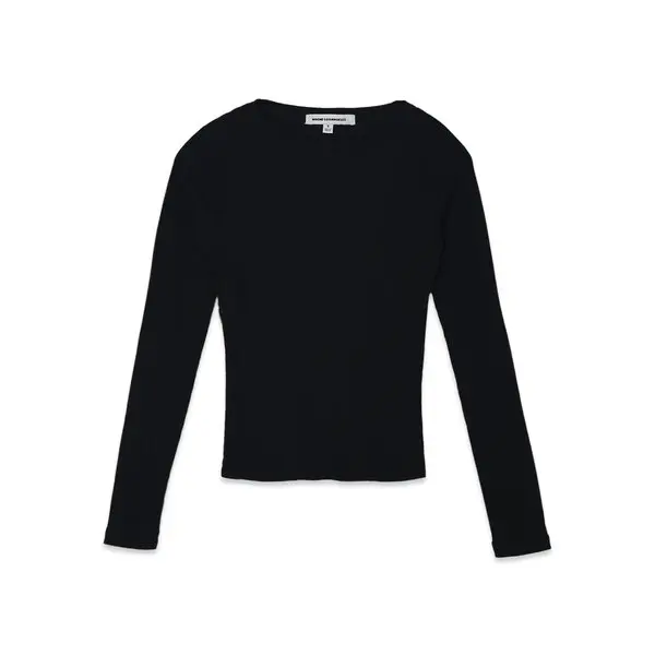 NOEND Essential Ribbed Long Sleeve Crop Top