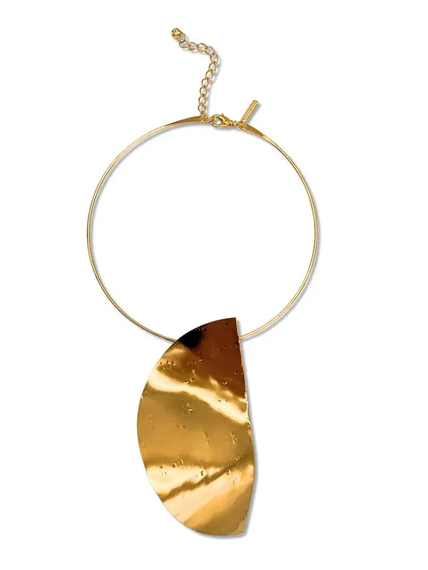 JAREDJAMIN Geo Twist Pendant Neck Wire - Gold