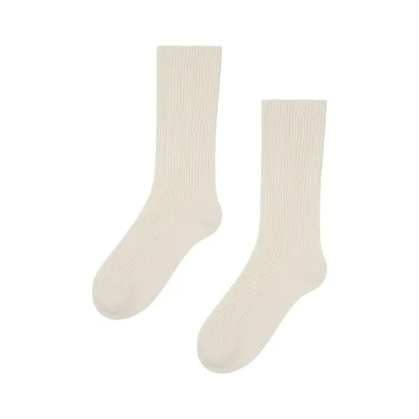 LOOP CASHMERE Cashmere Ribbed Socks - White