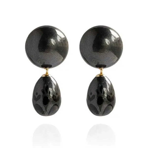 SAULE LABEL Calista Drop Earrings - Black
