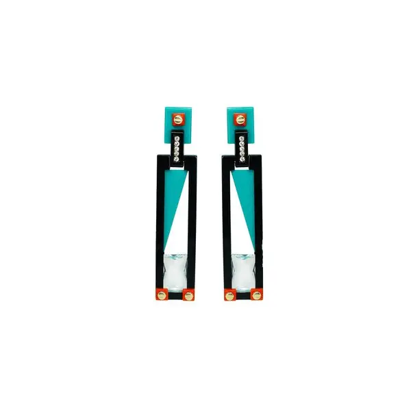 GISSA BICALHO Acrylic Dangle Earrings - Blue