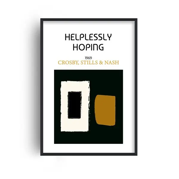FANCLUB Helplessly Hoping Retro Music Giclée Retro Art Print - White