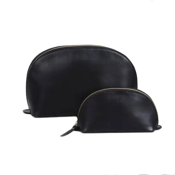 VIDA VIDA Lunar Leather Wash Bag And Make-up Bag Set