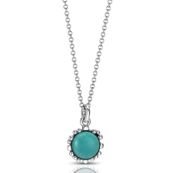 UNALOE Ribes Amazonite Necklace - Silver/blue