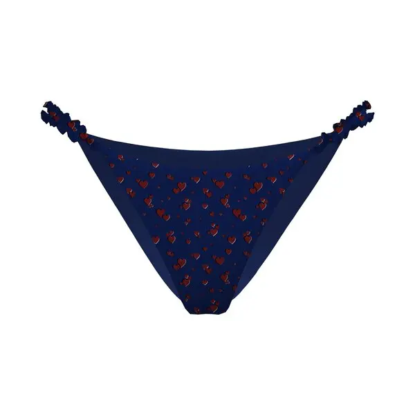 BLACKBOUGH SWIM Darby Frilled Medium Bikini Bottom - Blue