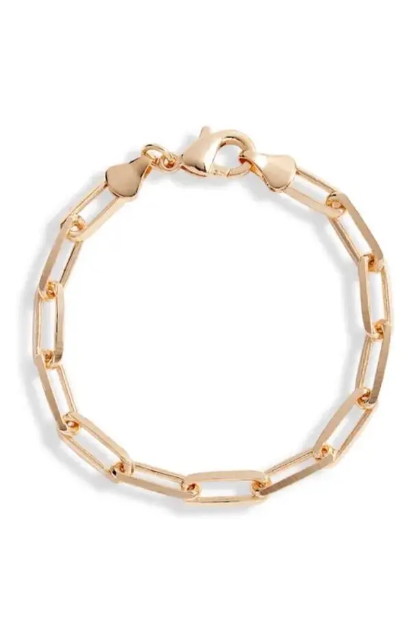 SHYMI 10mm Paper Clip Link Bracelet - Gold