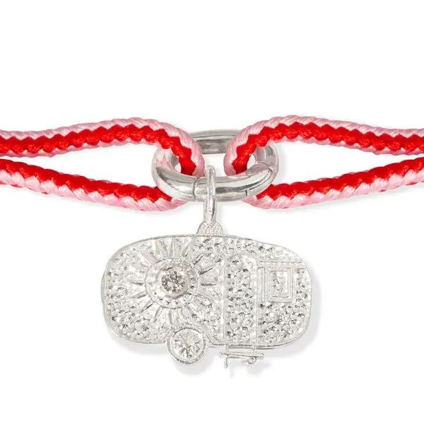 CARAVAN OF STONES Alassio Diamond Charm Bracelet - Red